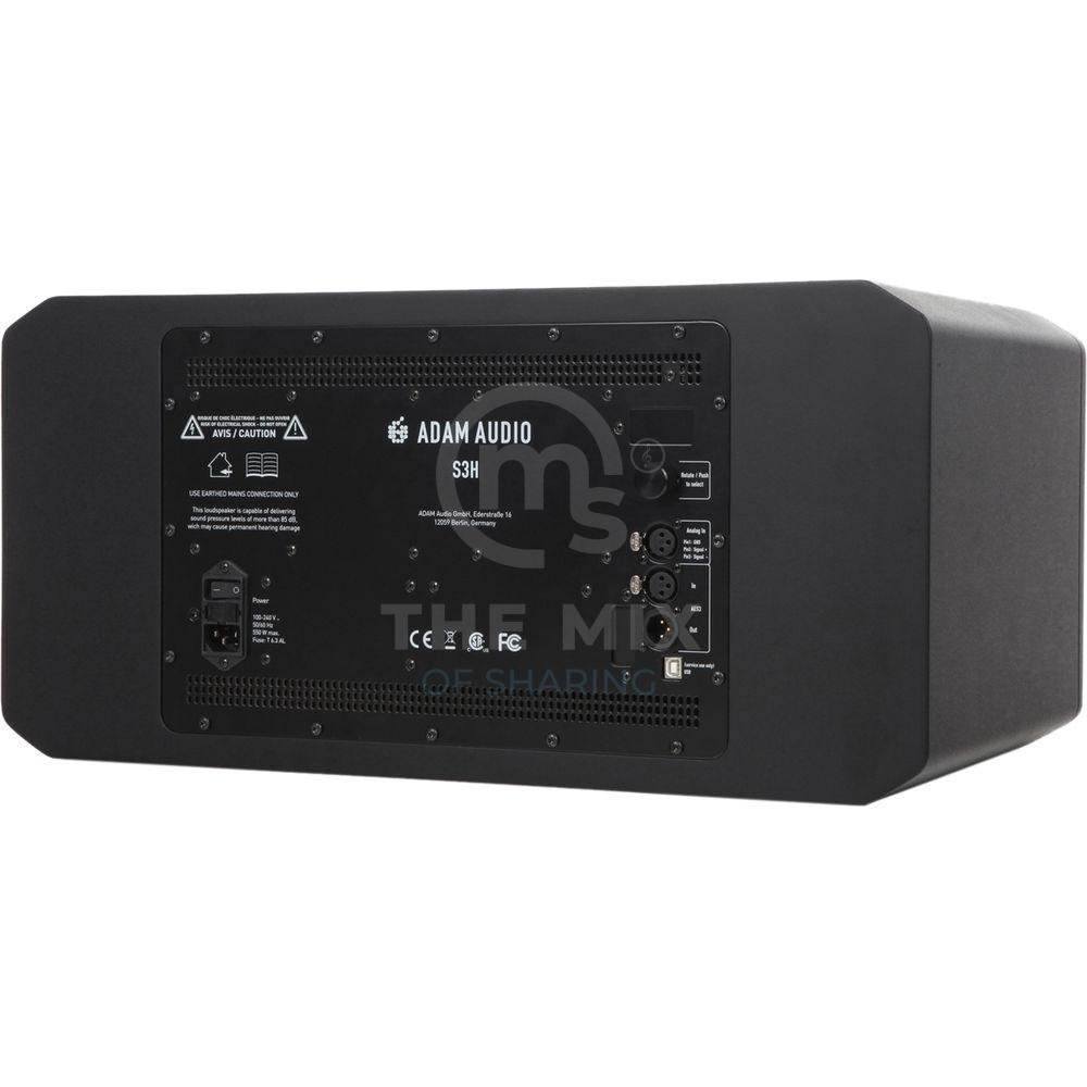 ADAM Audio S3H Dual 7 inch 3-way Powered Midfield Studio Monitor - MS ...