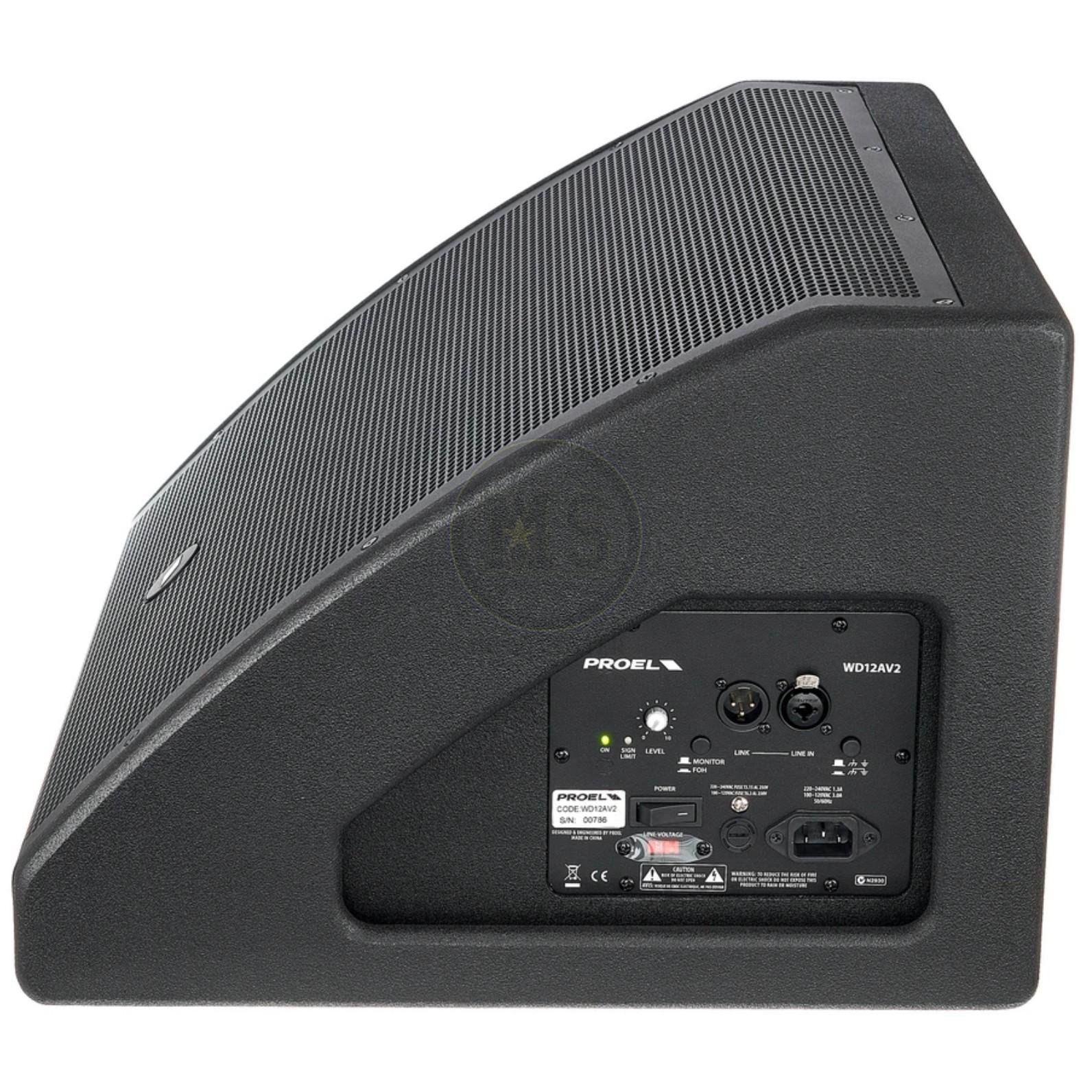 Proel WD12AV2 WEDGE Series Active 2-Way Coaxial 12″ Stage Monitor - The ...